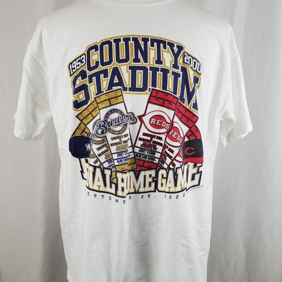 Tops | Vintage Milwaukee Brewers County Stadium Last Home Game Tshirt ...